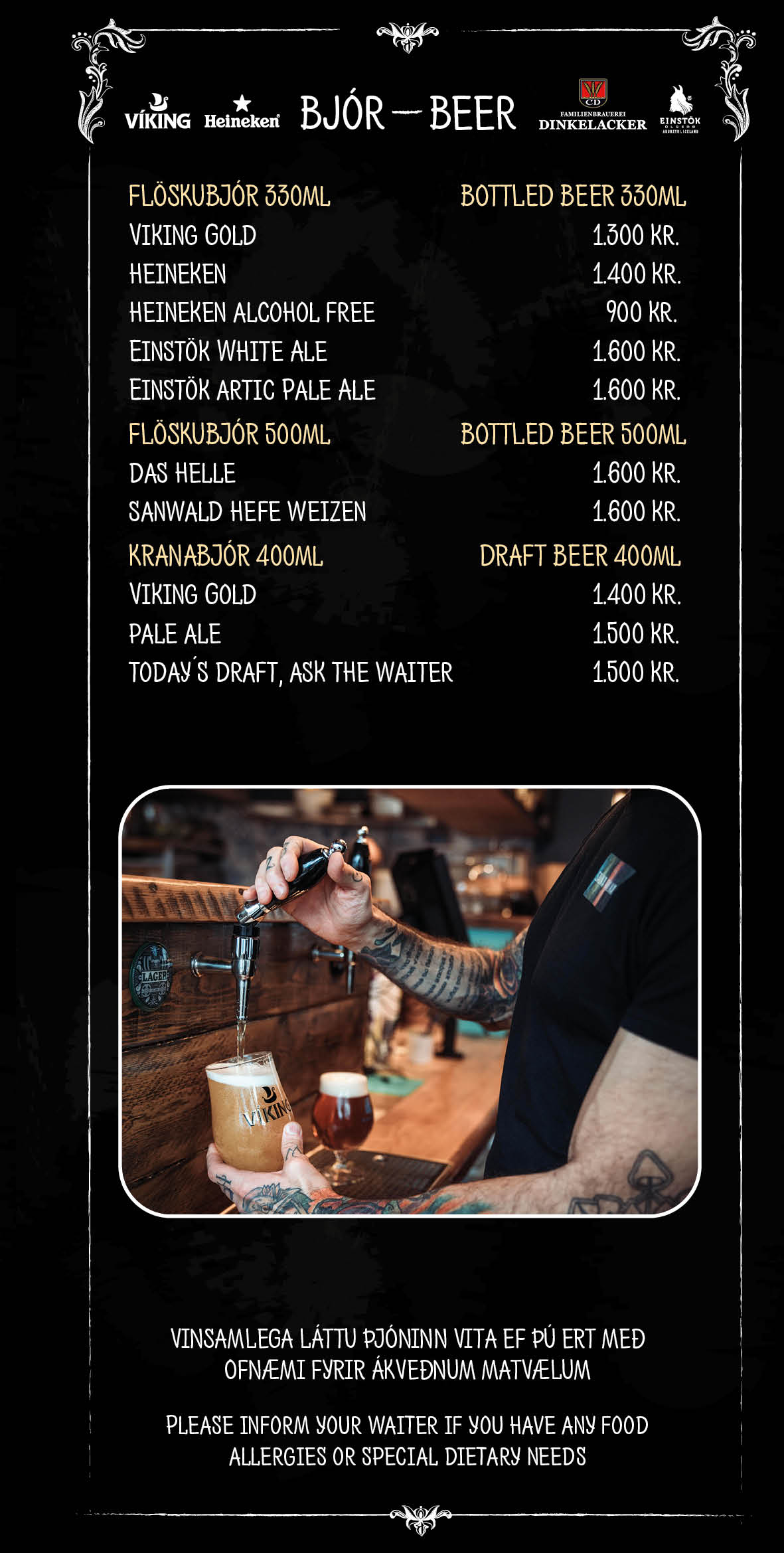 Matseðill 20233 – Skólavörðustígur 23 – 101 Reykjavík – Telephone +354 ...